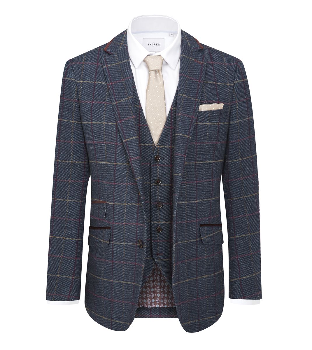 Doyle Navy Check Suit - Ludlow